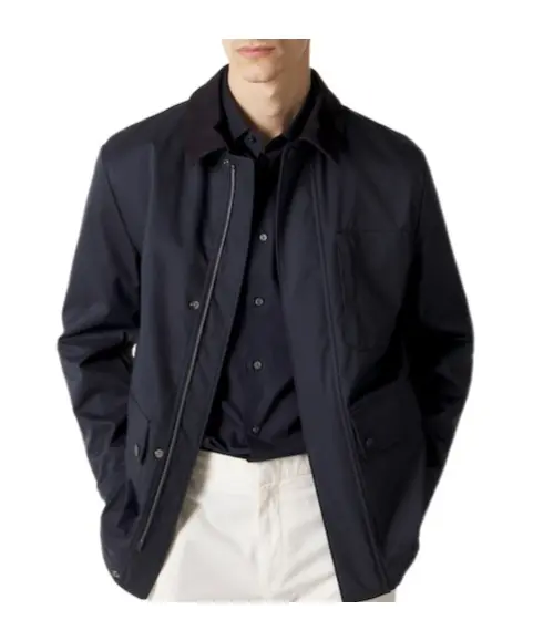 Canali Fleece-collar Coat