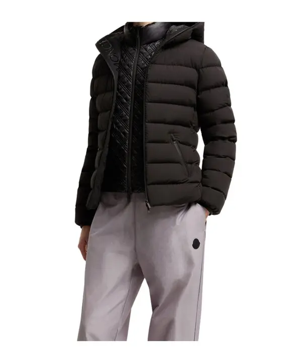 Moncler Zip-up Hooded Down Jacket - Black