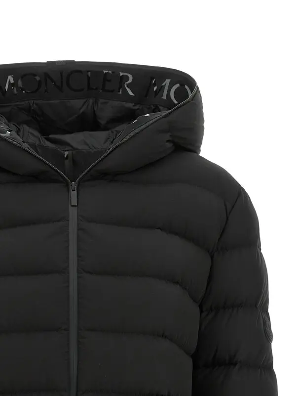 Moncler Zip-up Hooded Down Jacket - Black