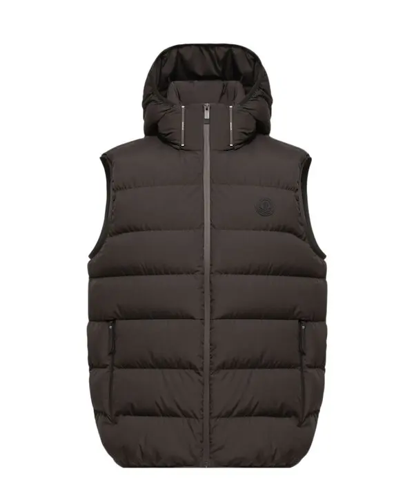 Moncler Arinella Hooded Down Vest - Black