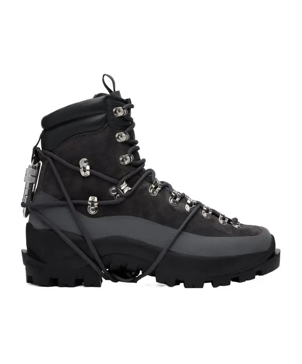 HELIOT EMIL Hiking Lace-up Ankle Boots - Dark Gray