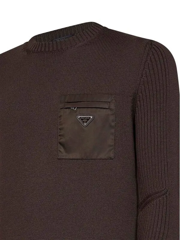 Prada Pocket-detailed Crewneck Jumper