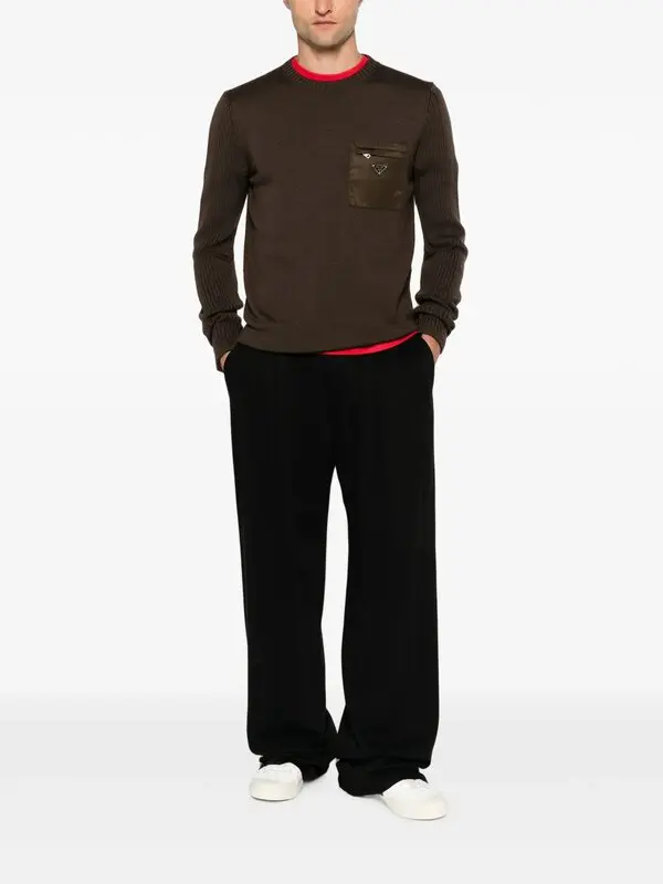 Prada Pocket-detailed Crewneck Jumper