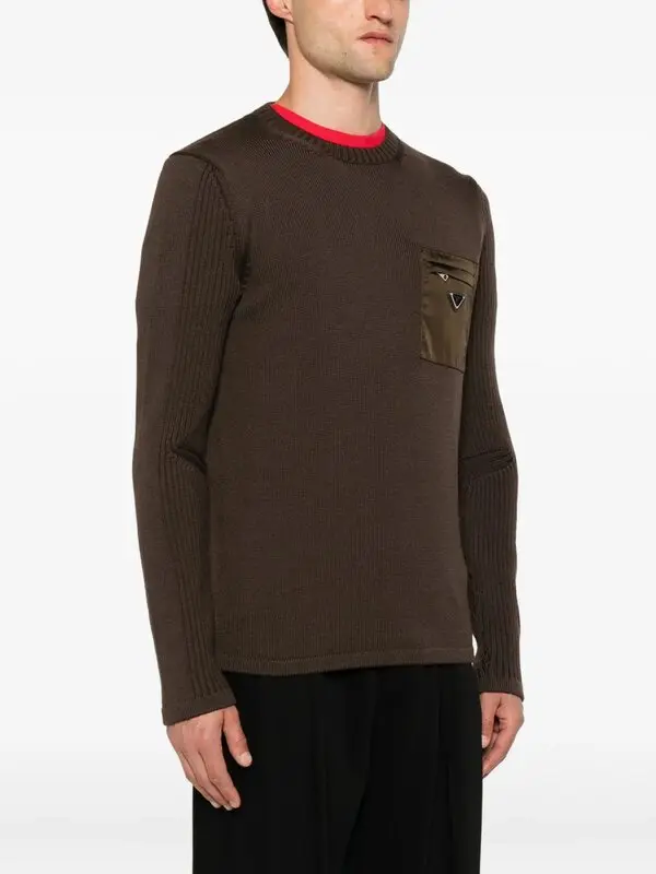 Prada Pocket-detailed Crewneck Jumper