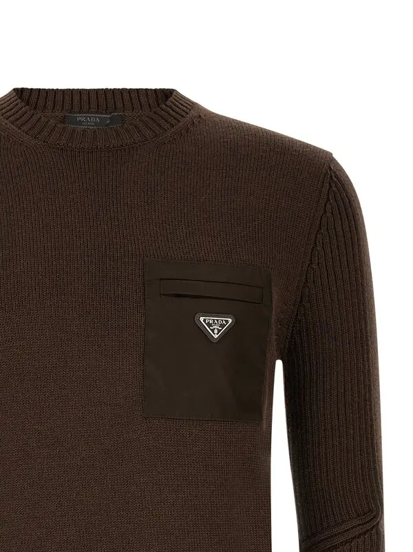 Prada Pocket-detailed Crewneck Jumper
