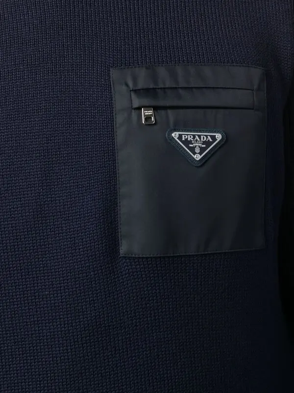Prada Logo Pocket Knitted Jumper