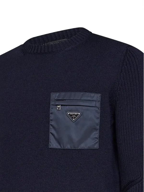 Prada Logo Pocket Knitted Jumper
