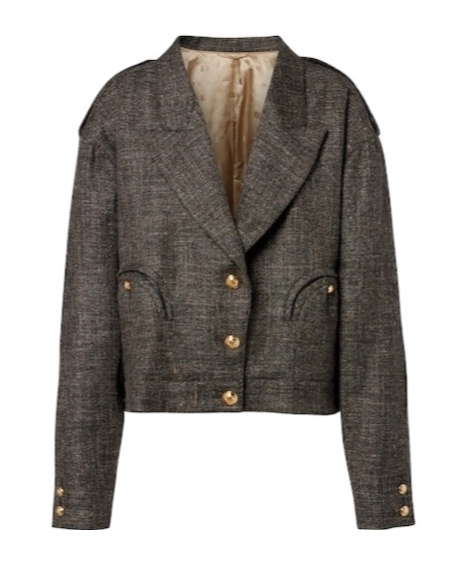 BLAZÉ MILANO Tailored Textured Wool Blend Jacket