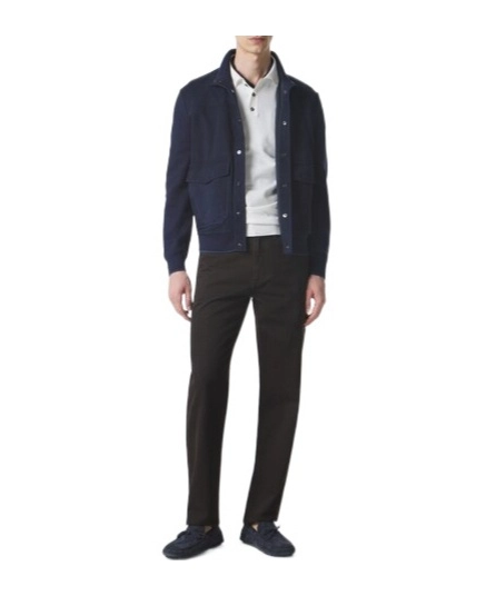 Canali Suede Bomber Jacket