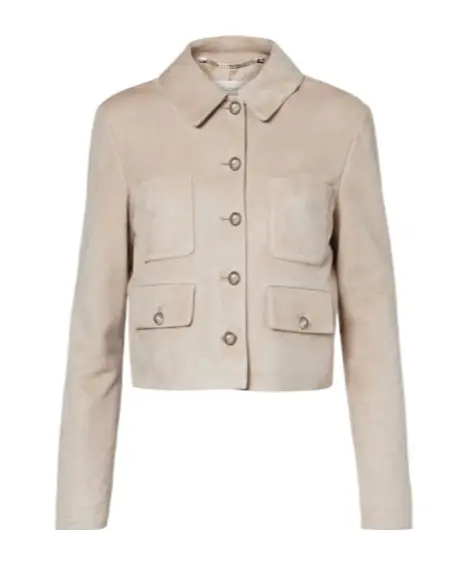 Altuzarra Astley Suede Jacket - Nude