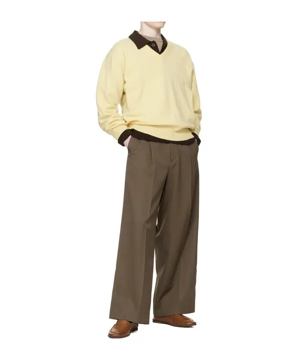 SSSTEIN Cashmere V-neck Long-sleeved Sweater