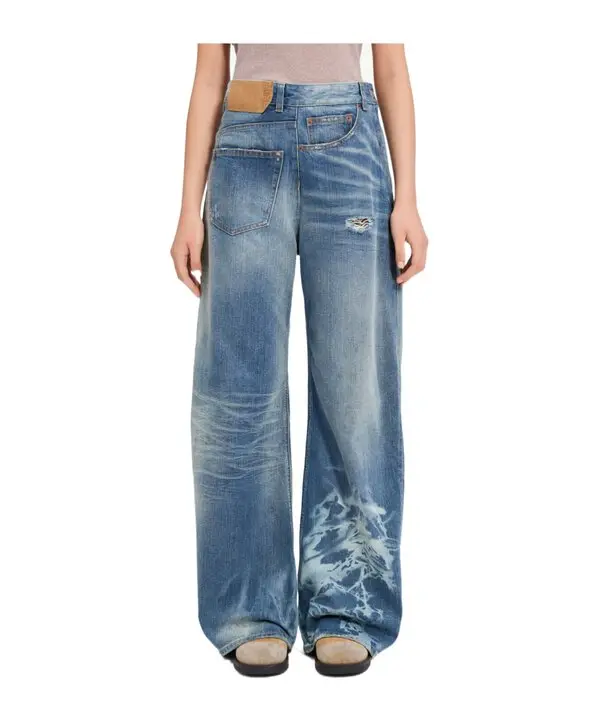 MAISON MARGIELA Distressed Asymmetrical Jeans