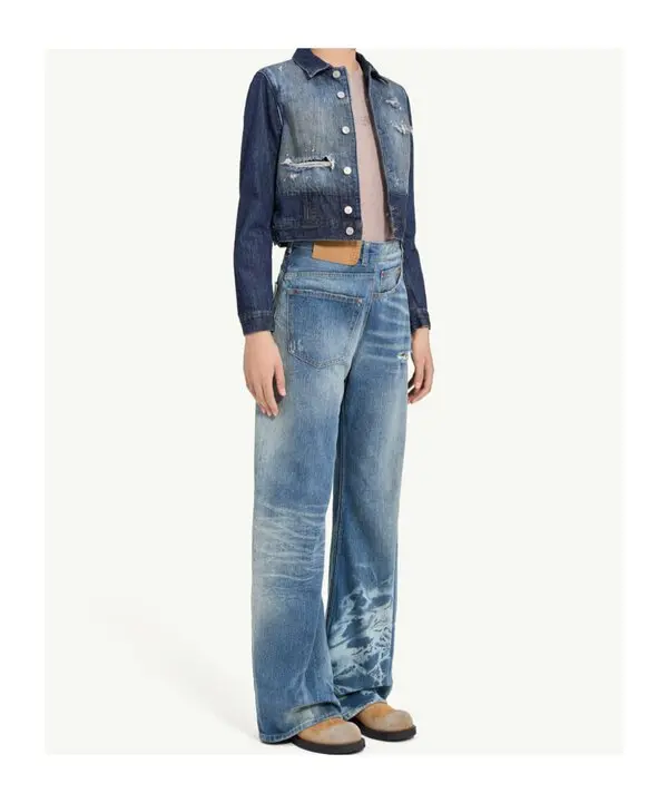 MAISON MARGIELA Distressed Asymmetrical Jeans