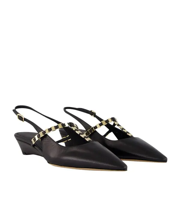 FERRAGAMO Ardea Chain-link Slingback Pumps