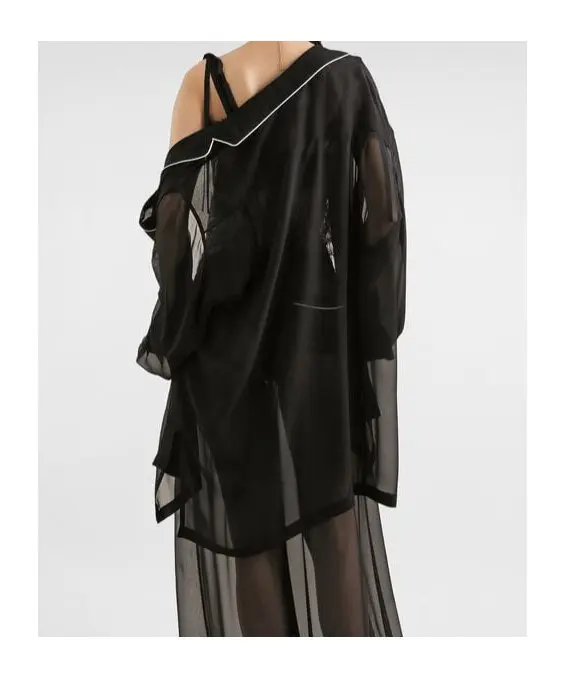 Dolce & Gabbana Dolce Gabbana Sheer Piped Shirt