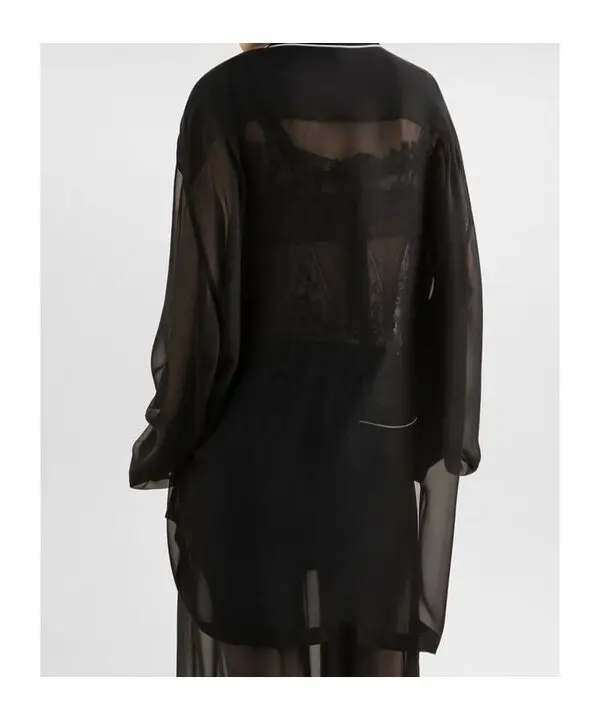 Dolce & Gabbana Dolce Gabbana Sheer Piped Shirt