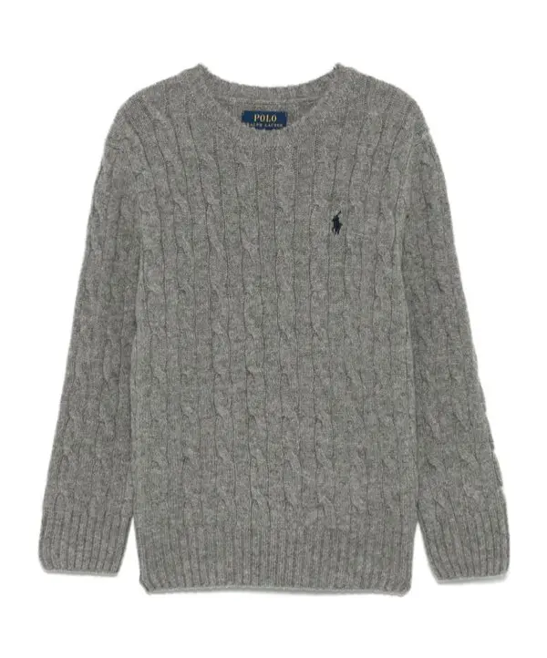 Polo Ralph Lauren Cable Knit Crewneck Sweater - Gray