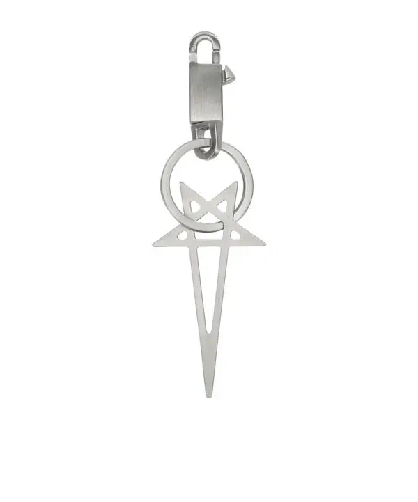 Rick Owens Pentagram' Keychain - Silver