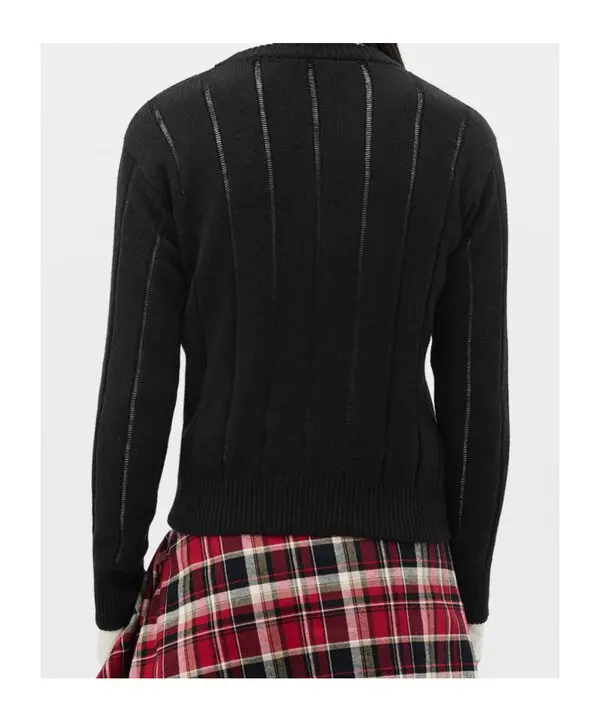 ANN DEMEULEMEESTER Rikki Brushed Rib Crew Neck Sweater
