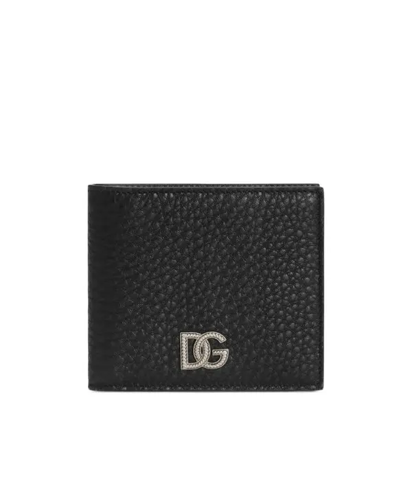 Dolce & Gabbana Calfskin Wallet With Logo - Black