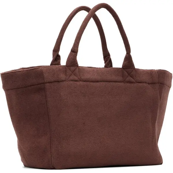 GANNI Beach Logo Tote Bag - Brown