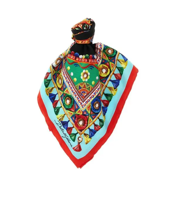 Dolce & Gabbana Dolce Gabbana Carretto Print Square Scarf