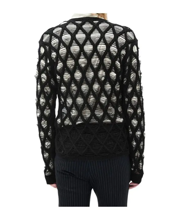 ANN DEMEULEMEESTER Carlos Diamond Stitch Sweater