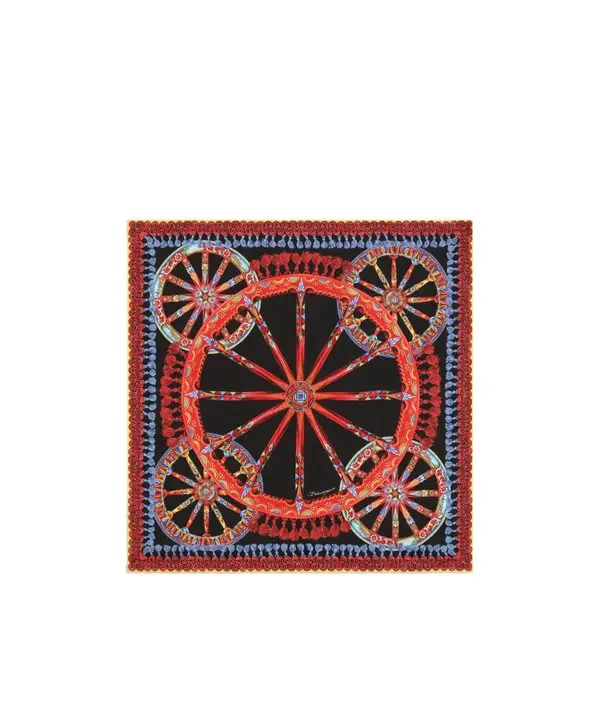 Dolce & Gabbana 90x90 Carretto-print Silk Twill Scarf - Multicolor
