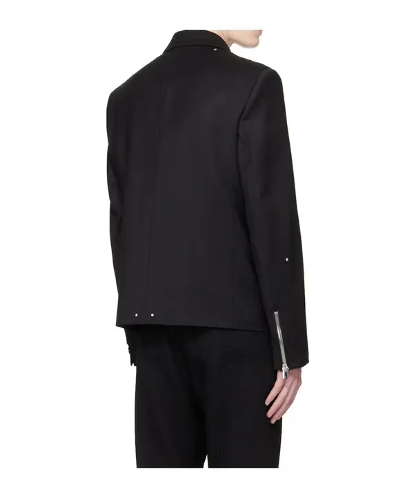 HELIOT EMIL Lucent Tailored Long-sleeve Wool Casual Jacket