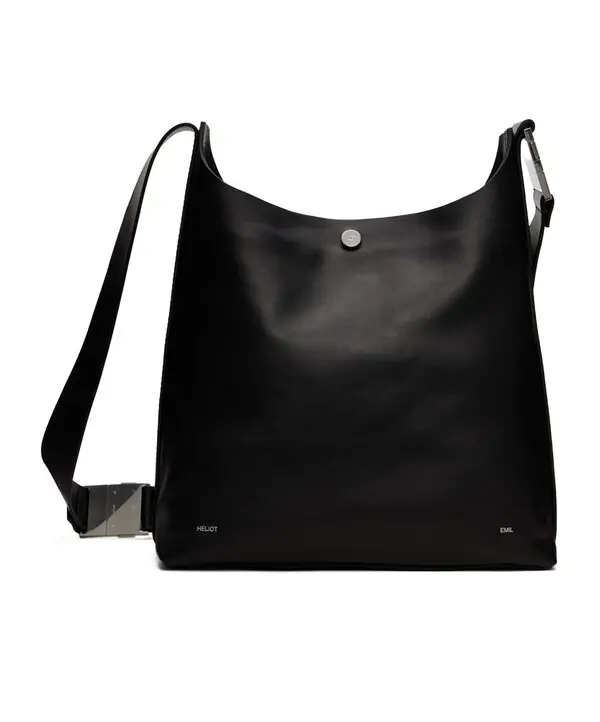HELIOT EMIL Mantica Snap-button Shoulder Bag - Black