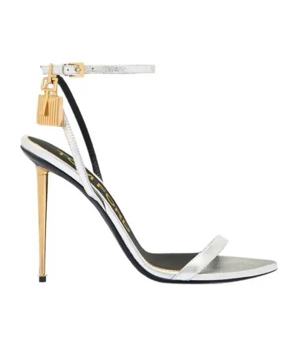 TOM FORD Padlock-detail Metallic Sandals