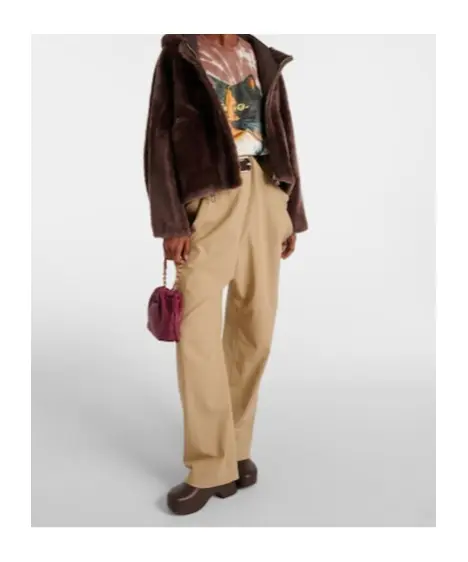 BLANCHA Cropped Shearling Jacket