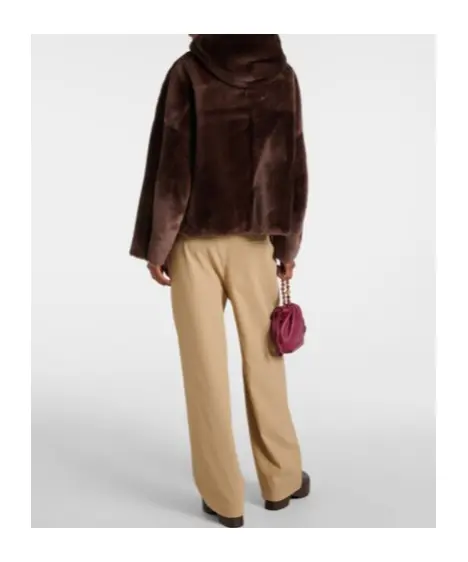 BLANCHA Cropped Shearling Jacket