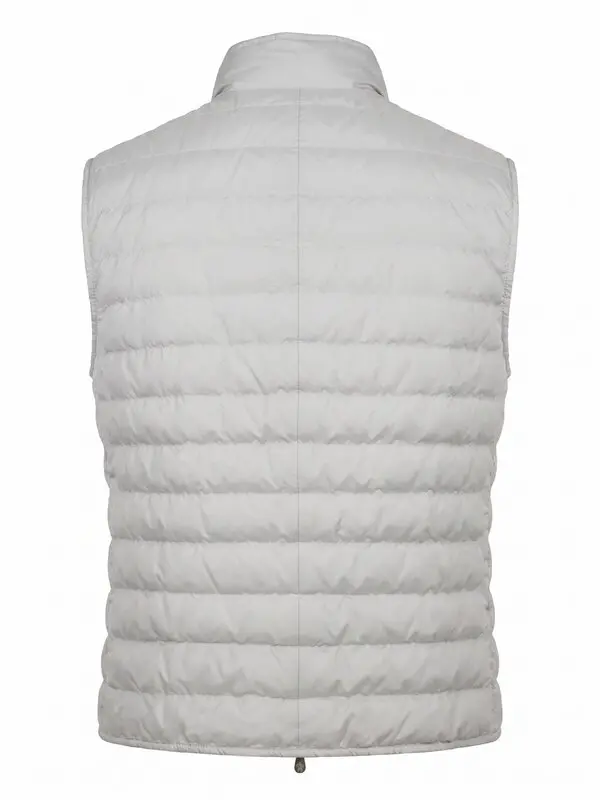 Brunello Cucinelli High-necked Sleeveless Cotton Coat