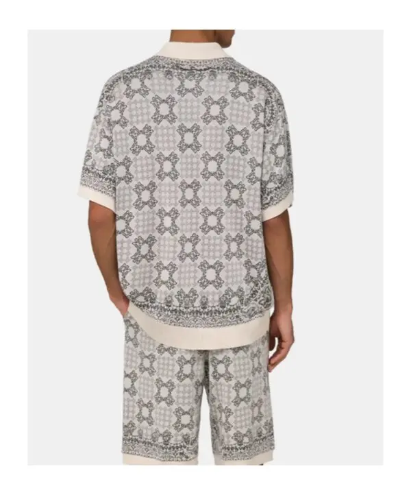 Amiri Ma Quad Check Mesh Knit Shirt