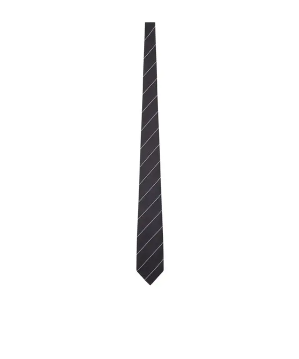 TOM FORD Striped Tie - Black