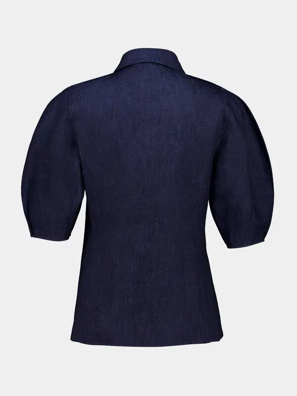Gabriela Hearst Sansi Puffed-sleeve Top