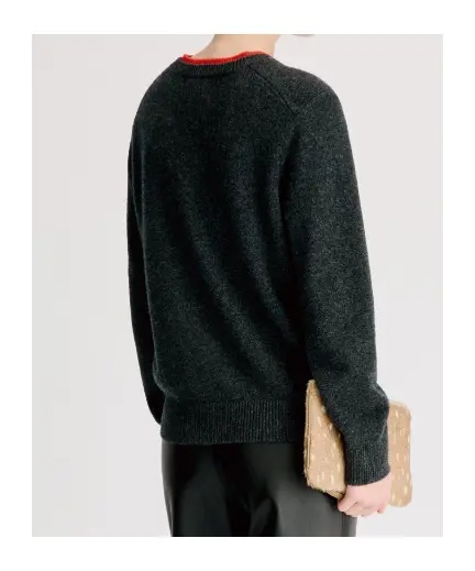 Loulou De Saison Otis Bicolor Cashmere Sweater
