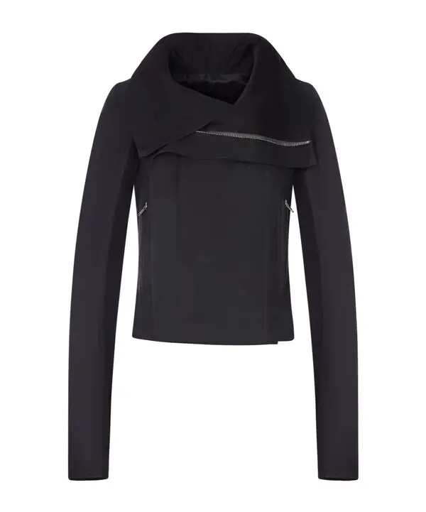 Rick Owens Long-sleeved Leather Jacket