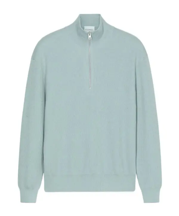 Closed Half-zip Cotton-blend Jumper