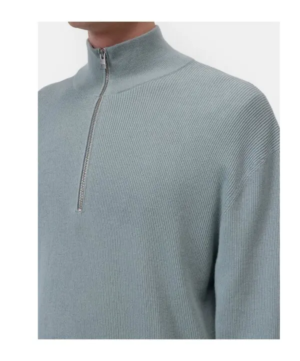 Closed Half-zip Cotton-blend Jumper