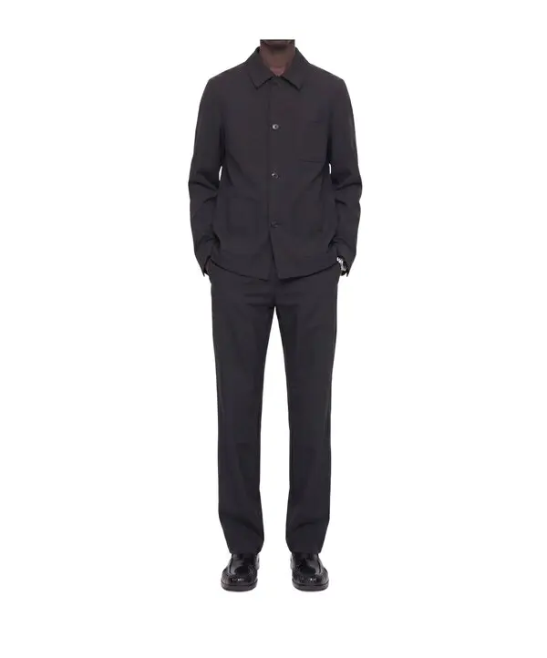 LARDINI Button Pocket Jacket - Black