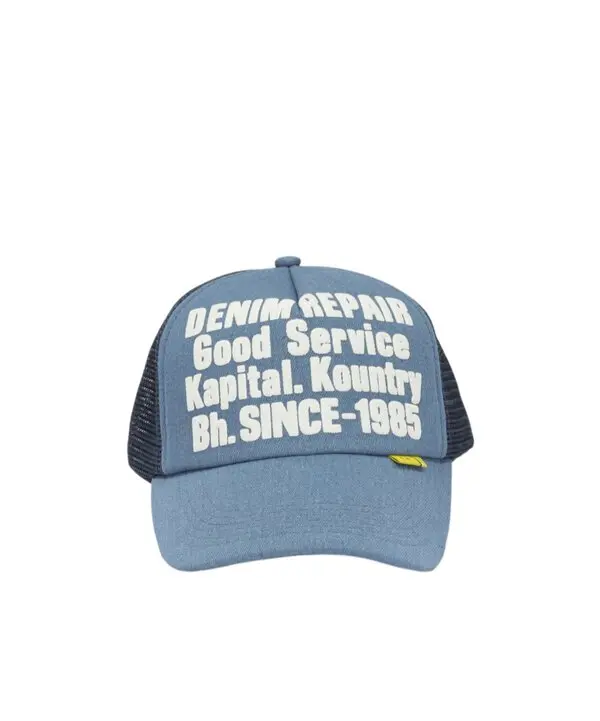 Kapital Denim Repair Service' Trucker Hat - Blue
