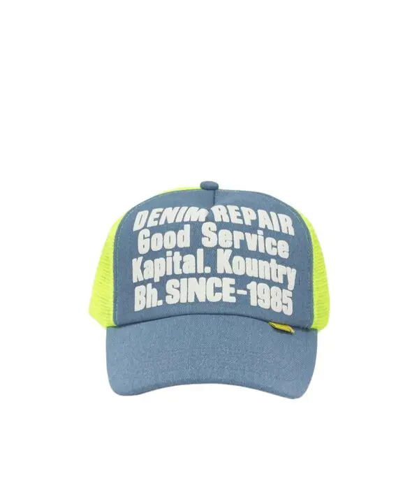 Kapital Denim Repair Service' Trucker Hat - Blue