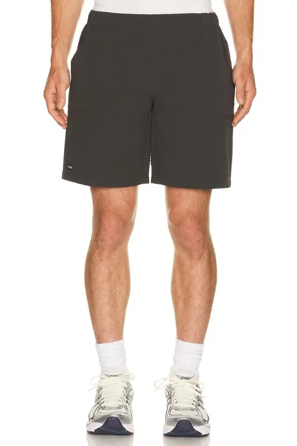 METALWOOD STUDIO Seersucker Spa Short - Black