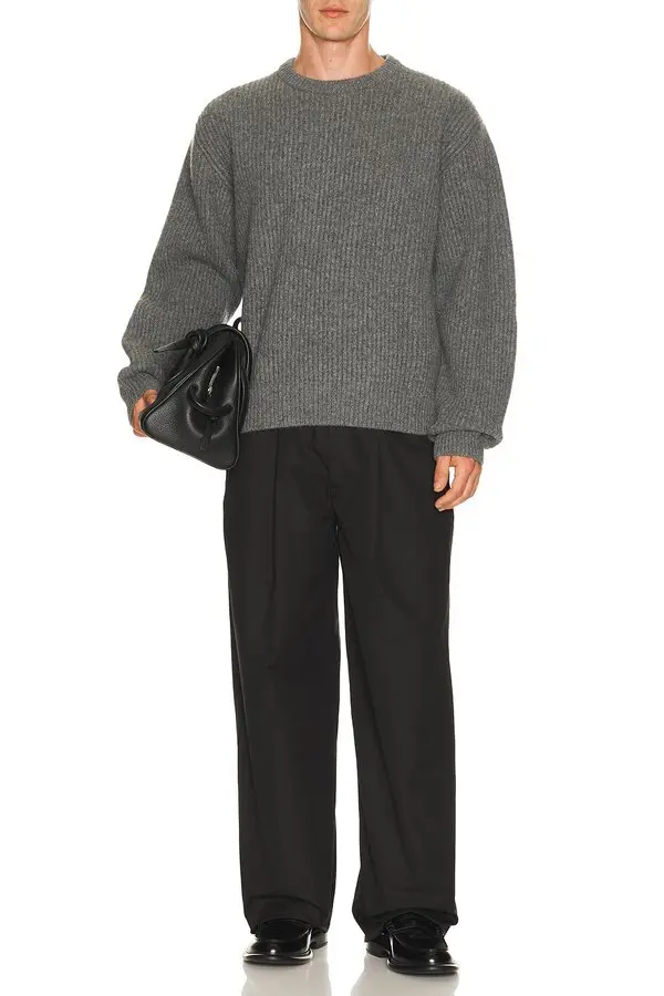 JIL SANDER Fisherman's Rib Crewneck Sweater