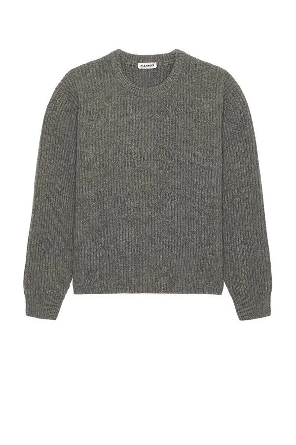 JIL SANDER Fisherman's Rib Crewneck Sweater