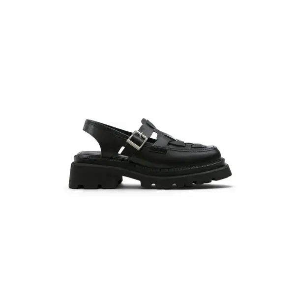 PREV Dorothy Platform T-bar Slingback Moccasin Sandals - Black