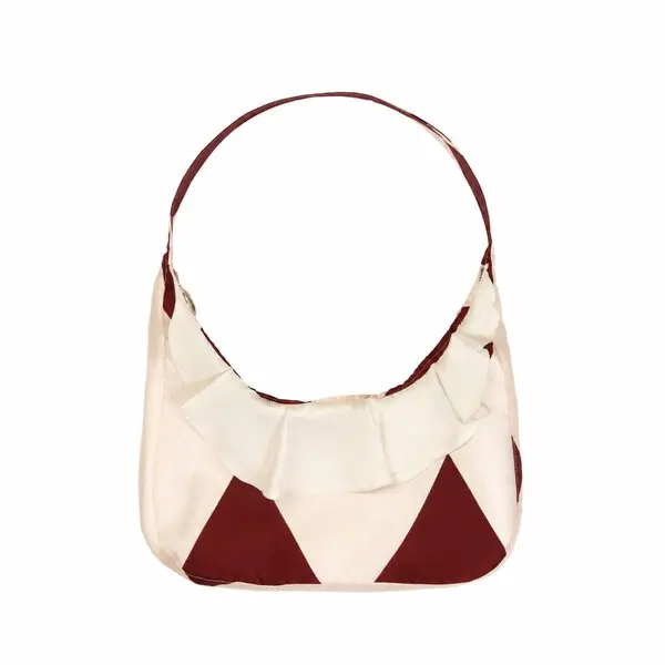 Carmen Says Candycane Argyle Burgundy Print Bag