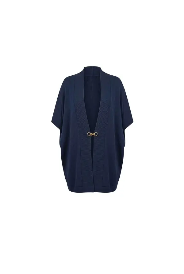 JAMES LAKELAND Relaxed Clasp Front Cover-up Navy